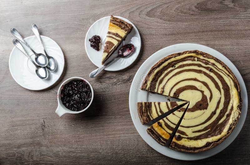 Two-tone cheesecake stock image. Image of baked, cheesecake - 47744097