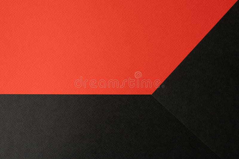 Two-tone Color Red and Black Colored Paper Background. Concept for ...