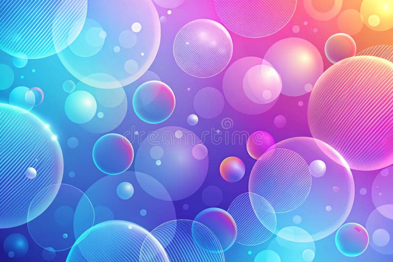 Two-Tone Gradient with Floating Transparent Shapes Stock Illustration ...