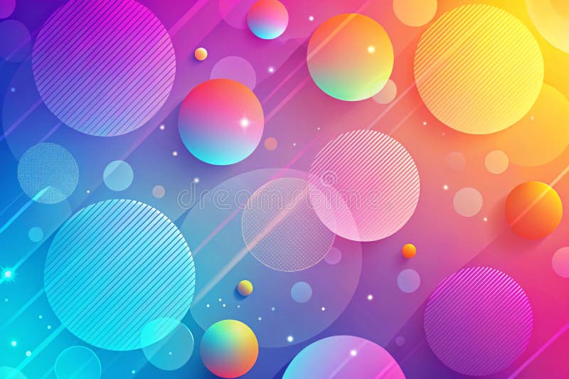 Two-Tone Gradient with Floating Transparent Shapes Stock Illustration ...