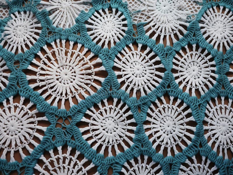 Two-tone Handmade Crochet Lace Pattern Stock Illustration ...