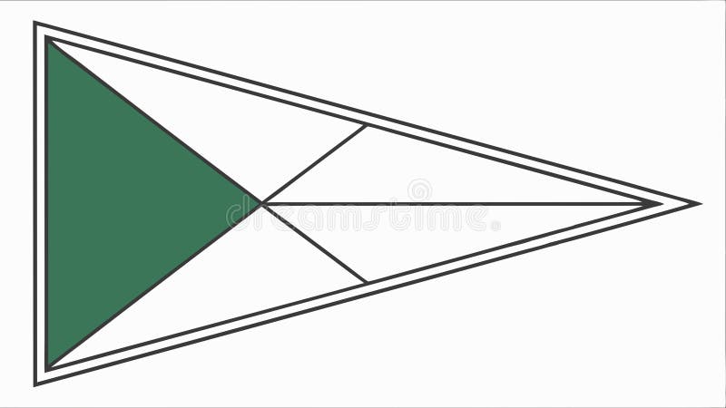 Two,Tone Pennant Flag Illustration, Vector Design Generative AI Stock ...