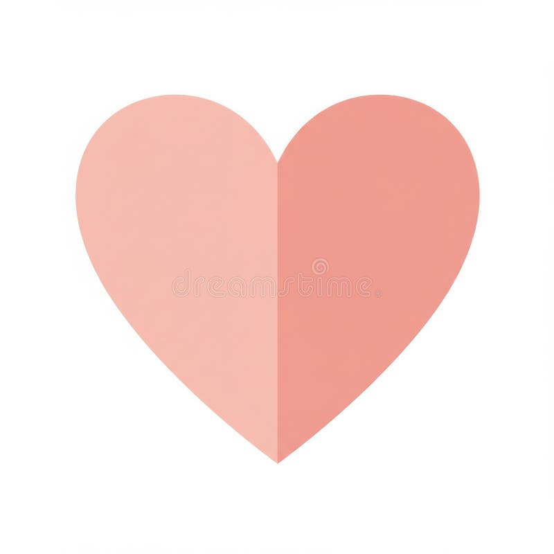 Two Tone Pink Heart Shape Illustration Stock Illustration ...