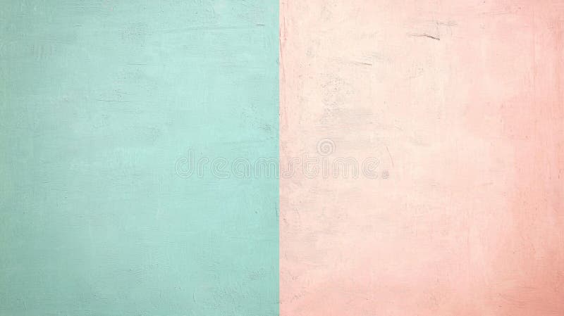 Two-tone Textured Background Featuring Pastel Pink and Turquoise Colors ...