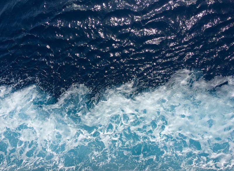 Two Tone Top Down View of Mediterranean Sea Stock Image - Image of surf ...