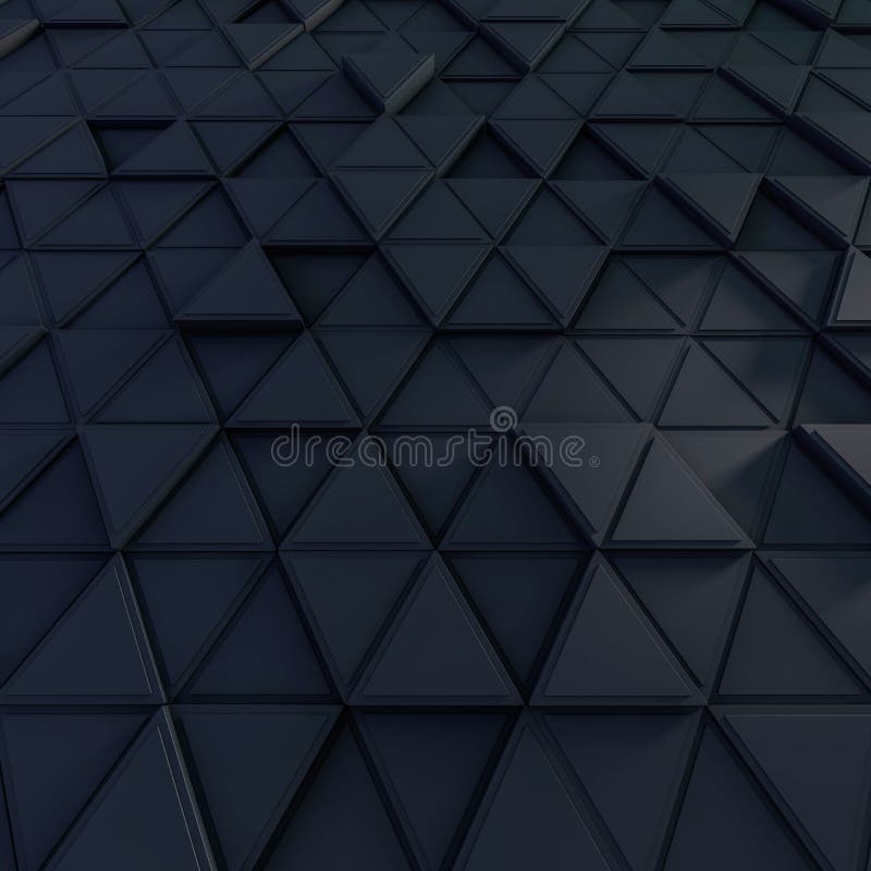 Two Tone Triangle Extruded Abstract Background. 3D Stock Illustration ...