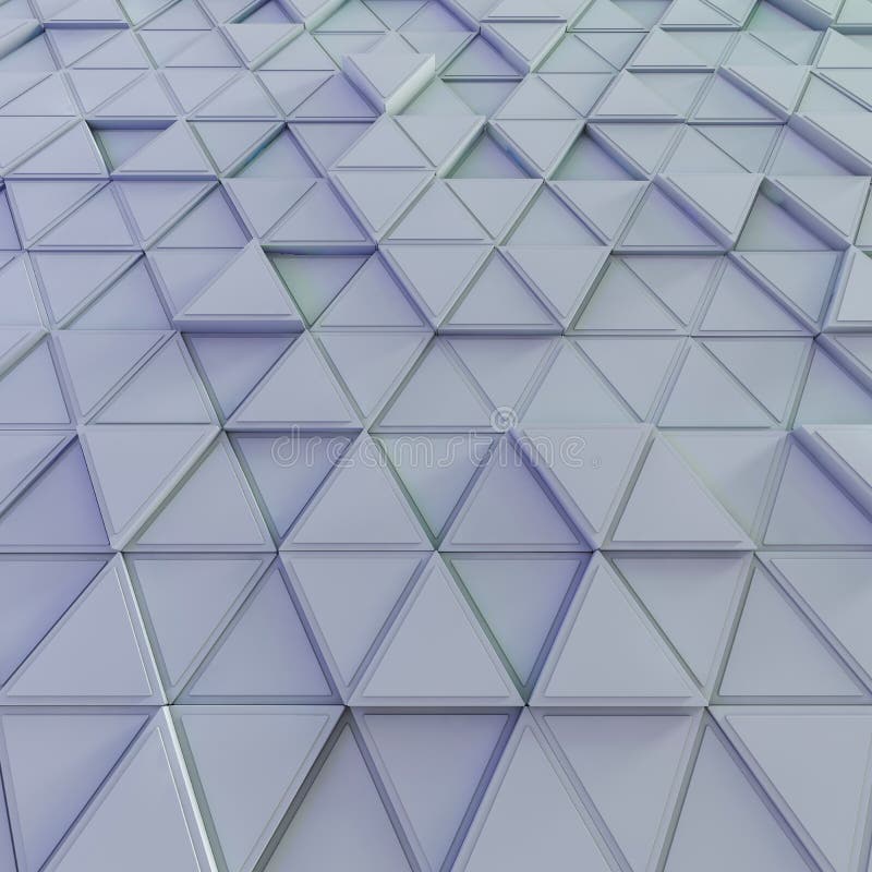 Two Tone Triangle Extruded Abstract Background. 3D Stock Illustration ...