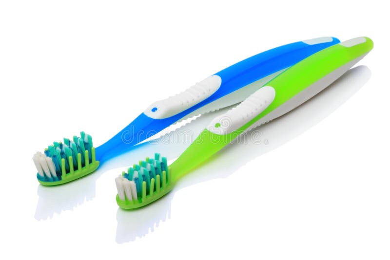 Two toothbrushes stock photo. Image of tooth, toothbrush - 18140766
