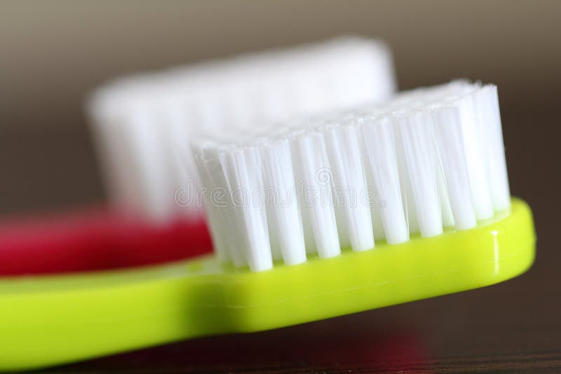 Two toothbrushes stock photo. Image of detail, dentistry - 33607286