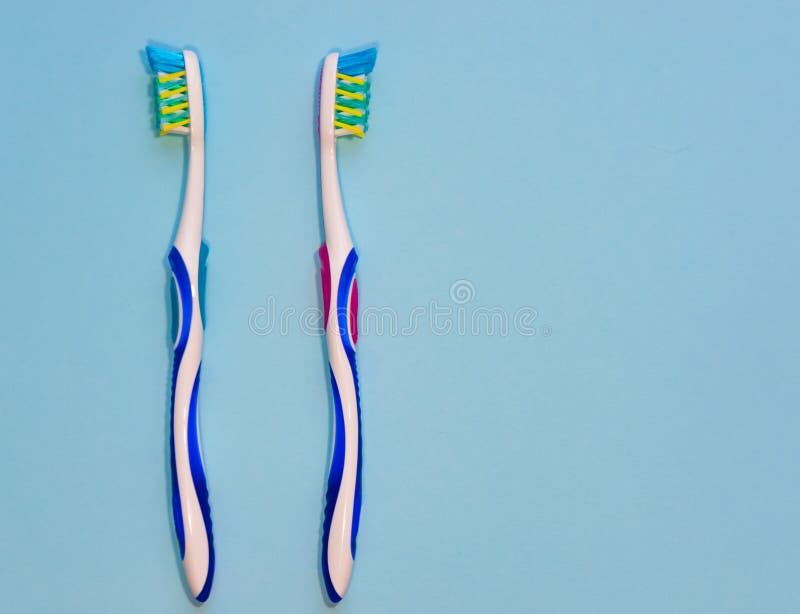 Two Toothbrushes. Morning Hygiene Stock Photo - Image of macro, fresh ...