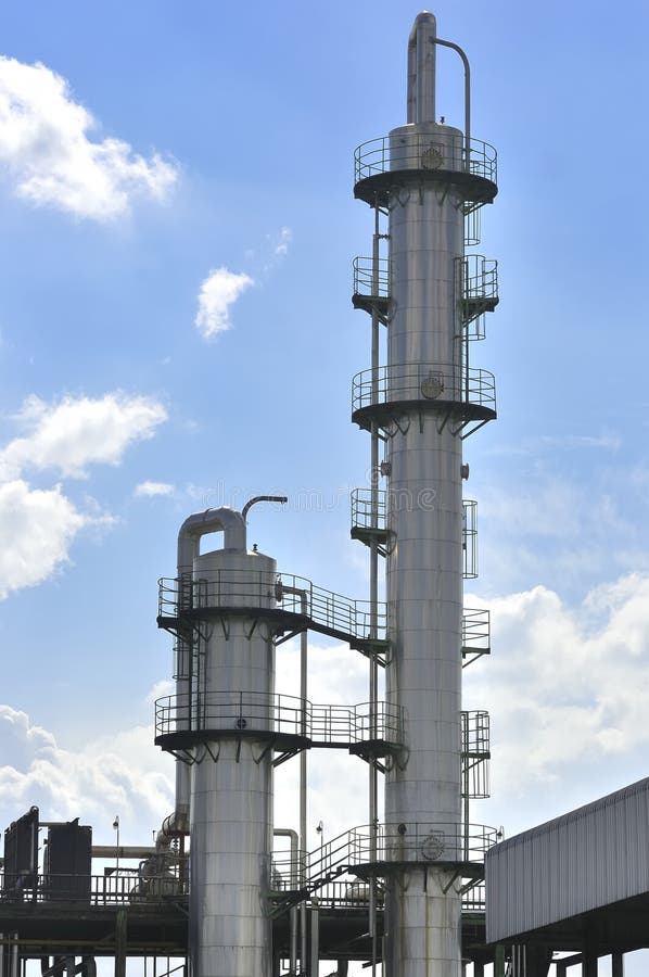 Distillation towers stock photo. Image of column, energy - 25874616