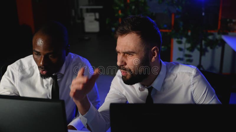 Two Traders Shocked by Sudden Market Crash Analysis Stock Video - Video ...