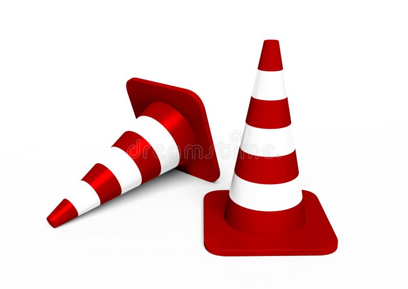 Two traffic cones stock illustration. Illustration of border - 11416759