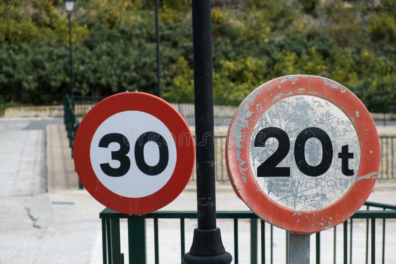 Two traffic signs stock photo. Image of vintage, retro - 144507444