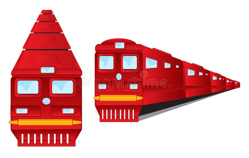 Two trains stock vector. Illustration of char, background - 6541188