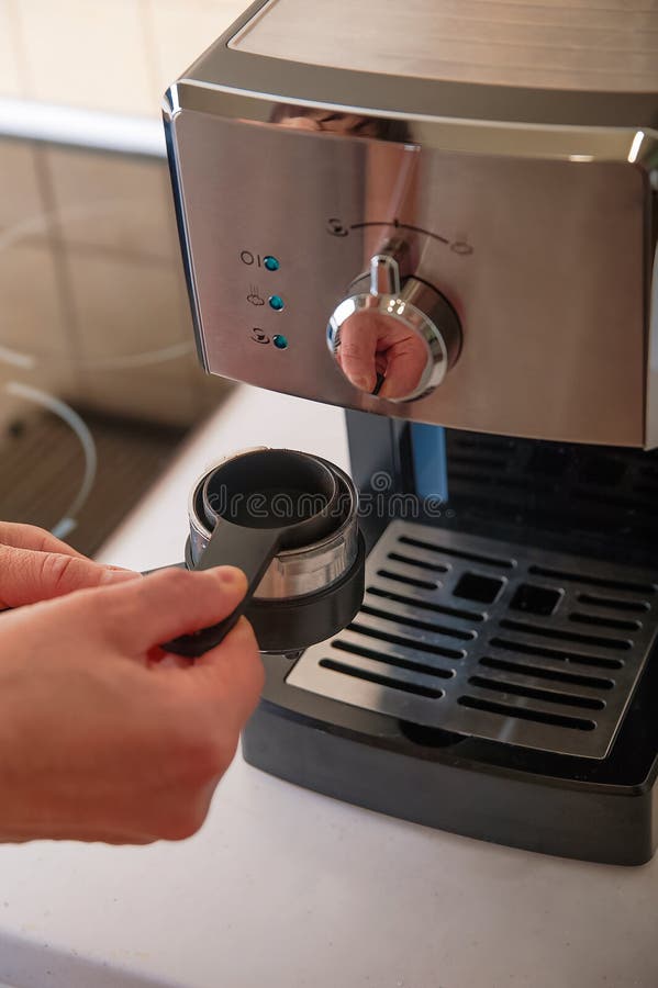 Two Transparent Cups Coffee Close-up Front View. Home Coffee Maker and ...