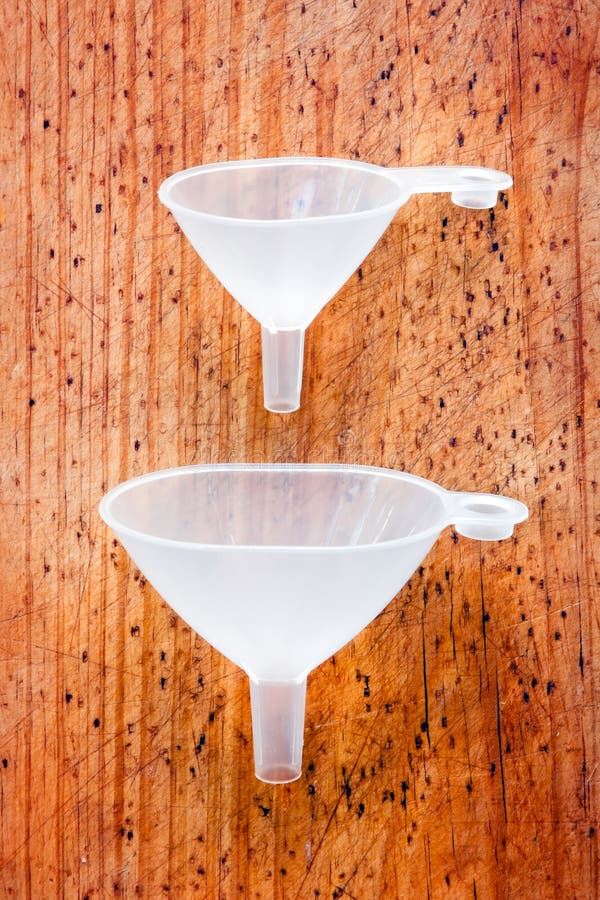 Two Transparent Funnels stock image. Image of utensils - 17422151