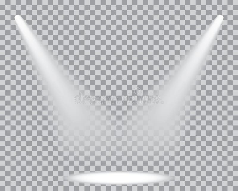 Two transparent lights stock illustration. Illustration of spot - 87721934