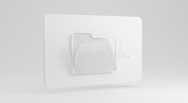 Two Transparent Overlapping Folder Icons on a White Background. the ...