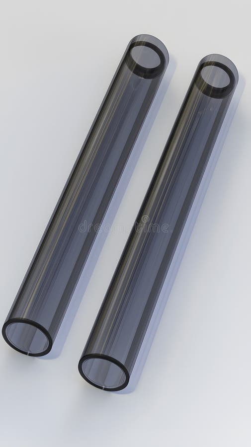 Two Transparent Tubes on a Light Background Stock Illustration ...