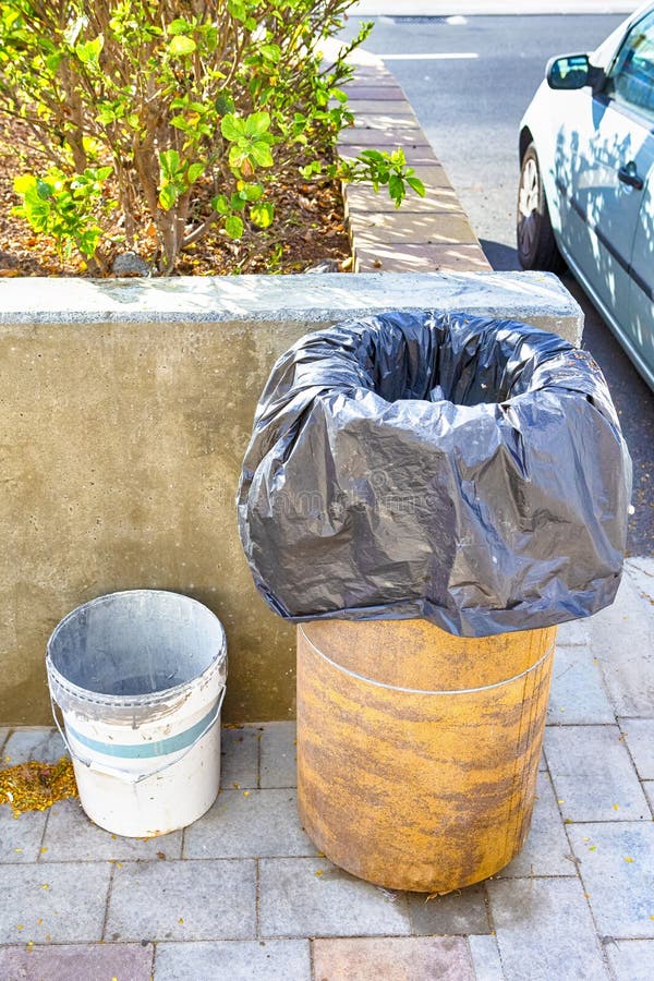 Two Trash Cans for Different Types of Waste into Separate Bins As ...