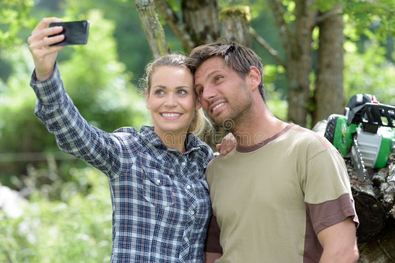 Two travelers in forest stock image. Image of person - 245861801