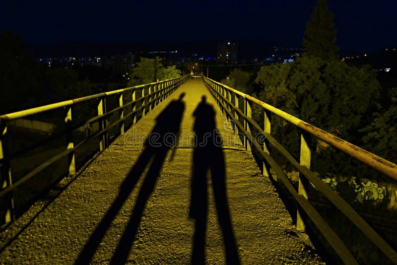 Shadows of a Bridge Railing Stock Photo - Image of abutments, black ...