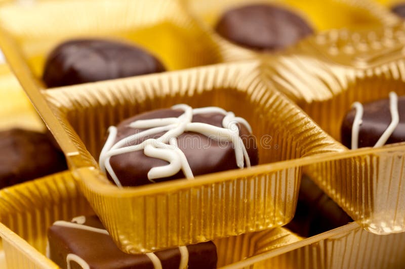 Two trays of chocolates stock image. Image of creamy - 13559263