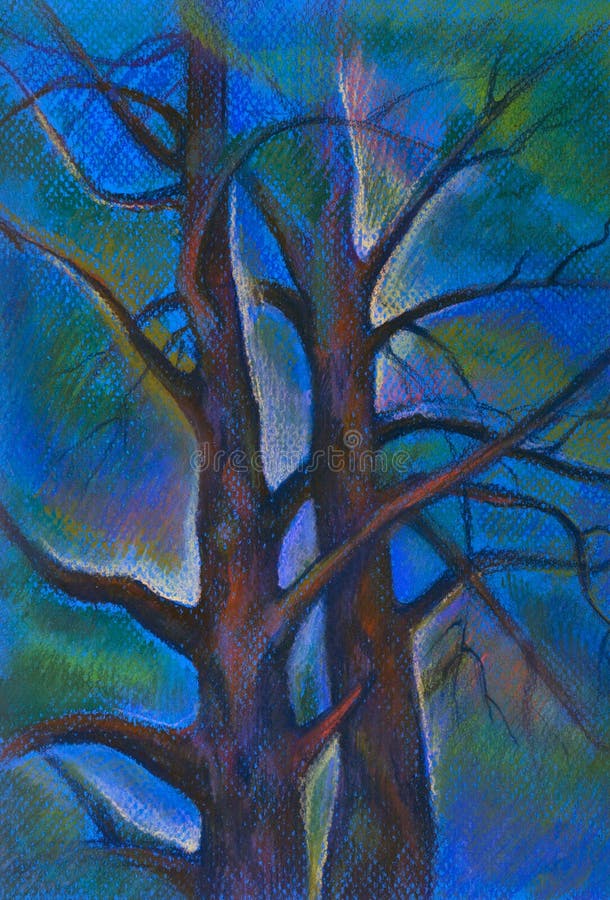 Two trees stock illustration. Illustration of colors - 38157420