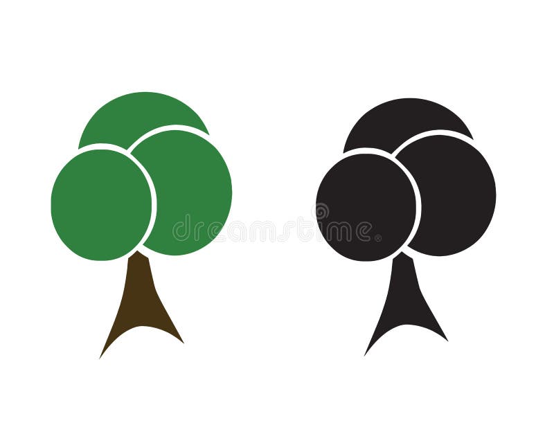Two Trees Vector - Ecology Concept Stock Vector - Illustration of ...