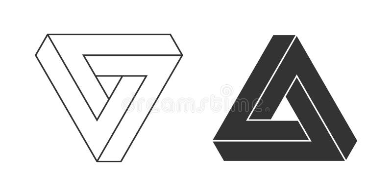 Two Triangle Penrose Graphic Icons Stock Vector - Illustration of ...