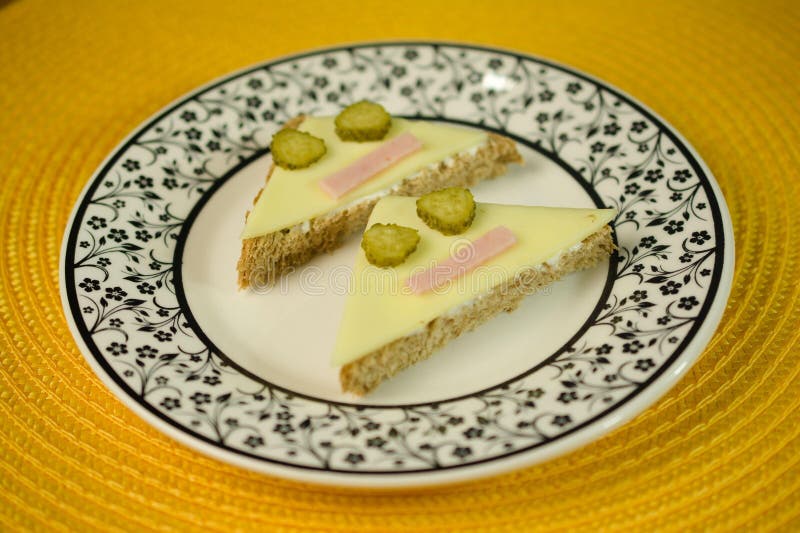 Triangle Sandwich Bites stock image. Image of ingredient - 352016255