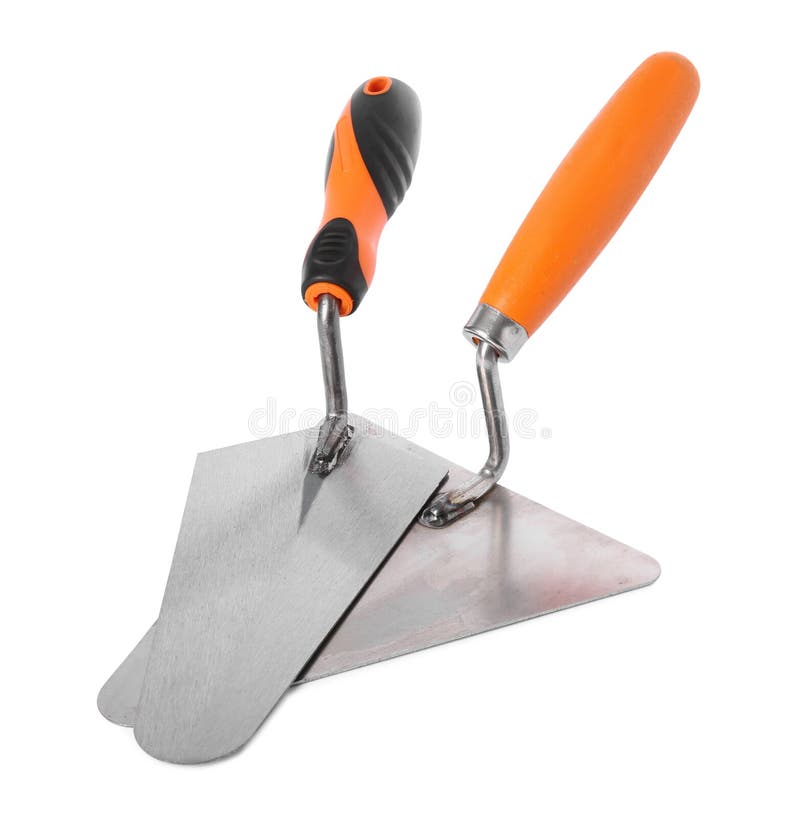 Two Trowels Isolated on White. Construction Tool Stock Image - Image of ...