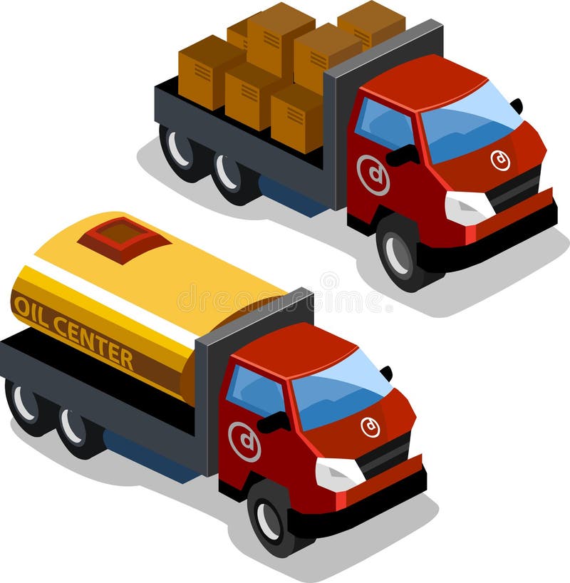 Two trucks stock illustration. Illustration of work, board - 10652563