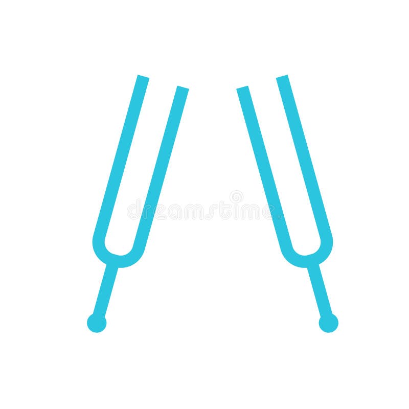 Two Tuning forks icon stock vector. Illustration of metals - 311303861