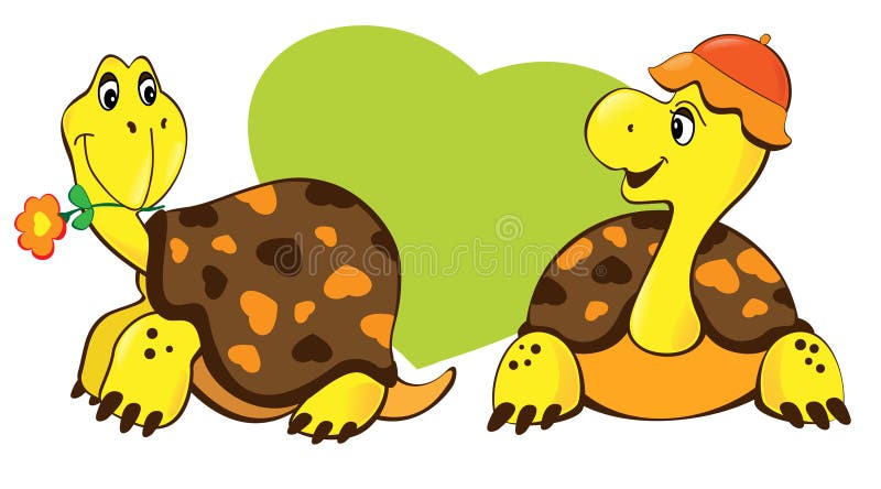 Lovely turtles stock illustration. Illustration of lovely - 13547325