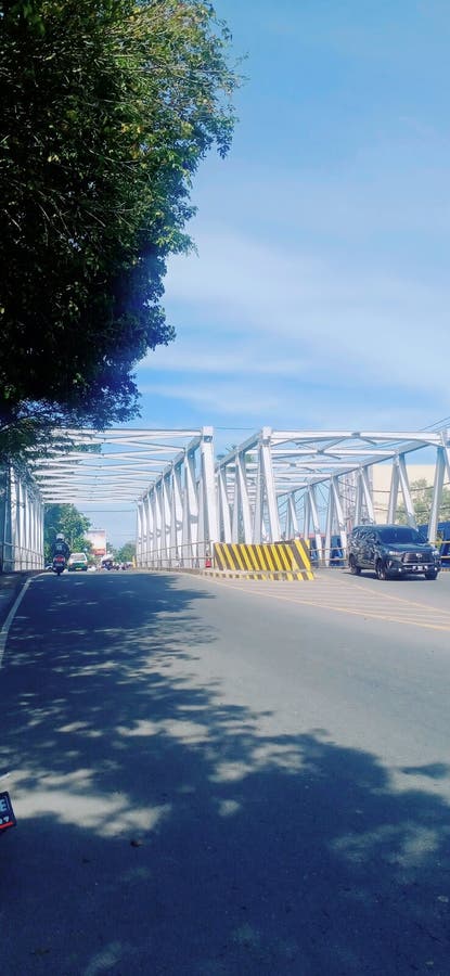 Two Twin Bridges in One Lane Behind Balikpapan Stock Image - Image of ...