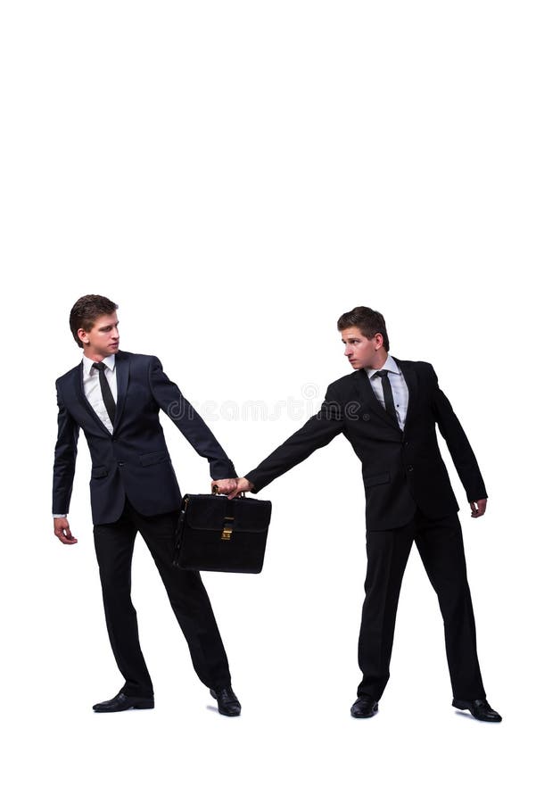 The Two Twins Businessmen Arguing with Each Other Isolated on White ...