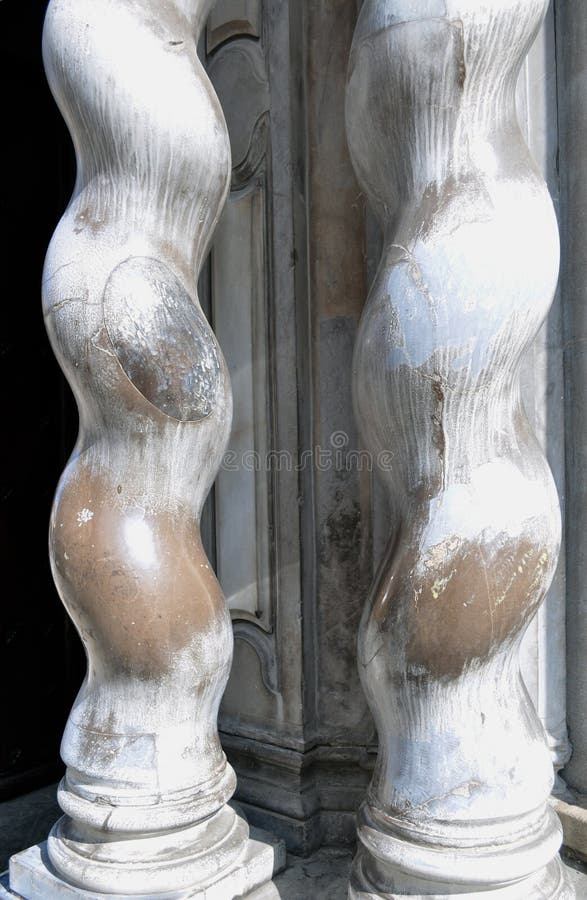 Two twisted columns stock photo. Image of baroque, conservatory - 68739412