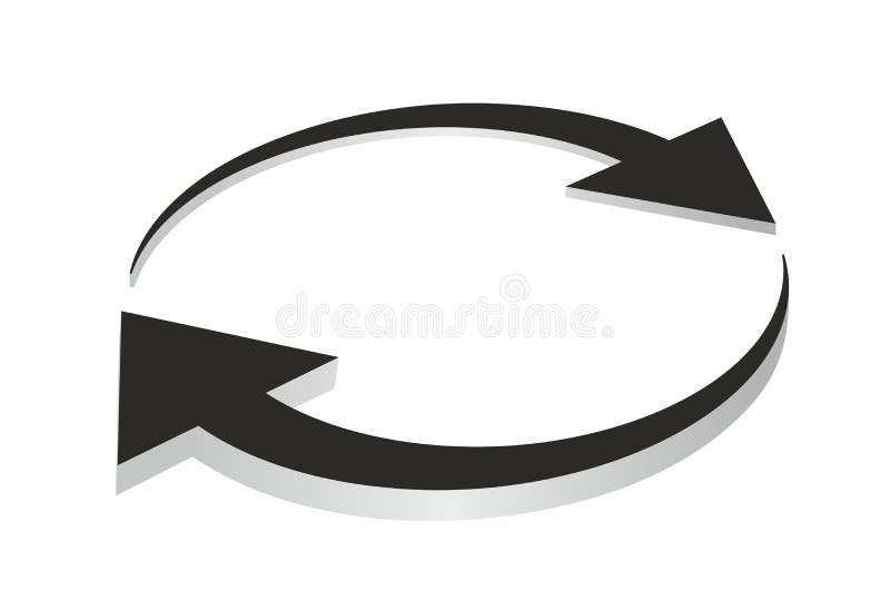 Twisting arrows template stock illustration. Illustration of symbol ...