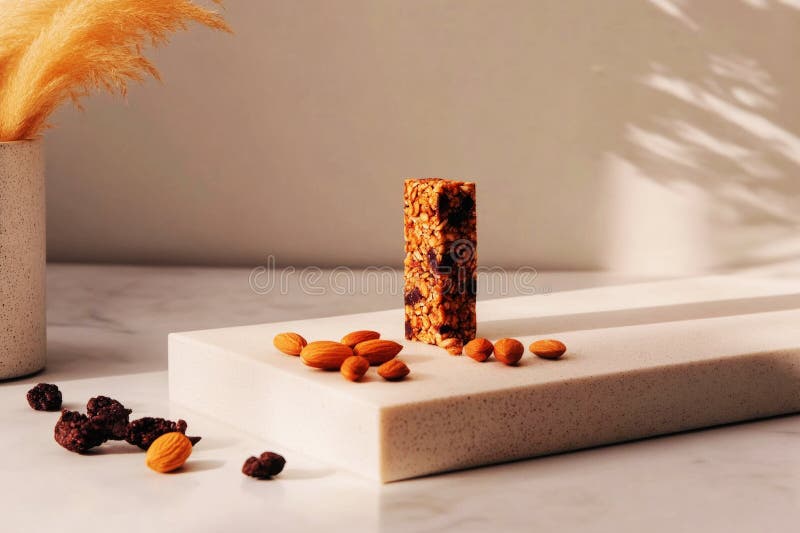 Two Types of Breakfast Bars Sit on a Black Plate, Surrounded by ...