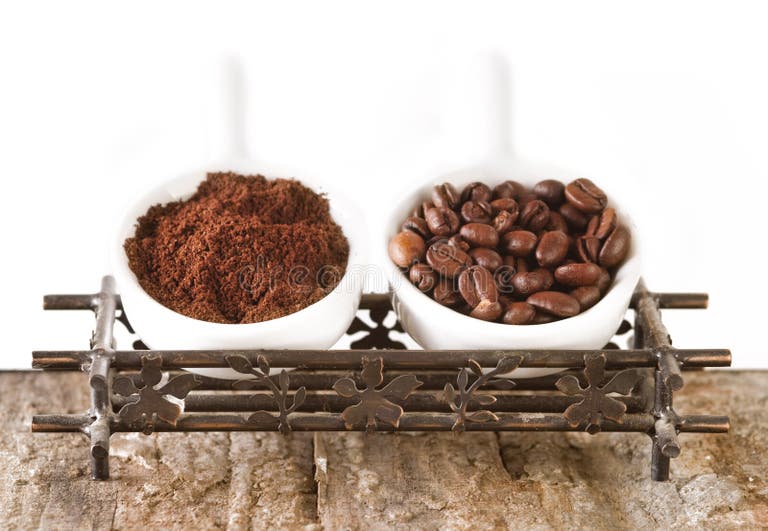 Two types of coffee stock image. Image of espresso, food - 24260707