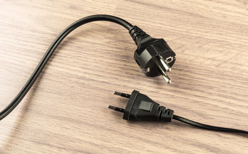 Two Types of Electrical Plug Stock Image - Image of floor, source: 64198617