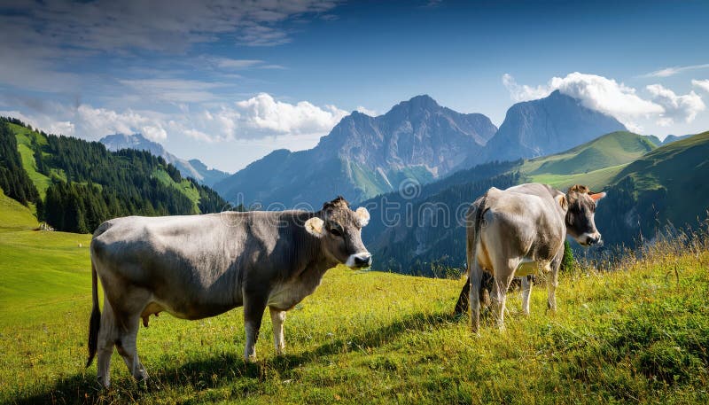 Tyrolean Grey Cattle Stock Illustrations – 5 Tyrolean Grey Cattle Stock ...