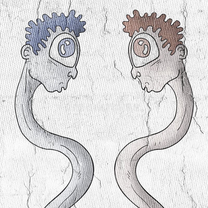 Man long neck stock vector. Illustration of interview - 27629287