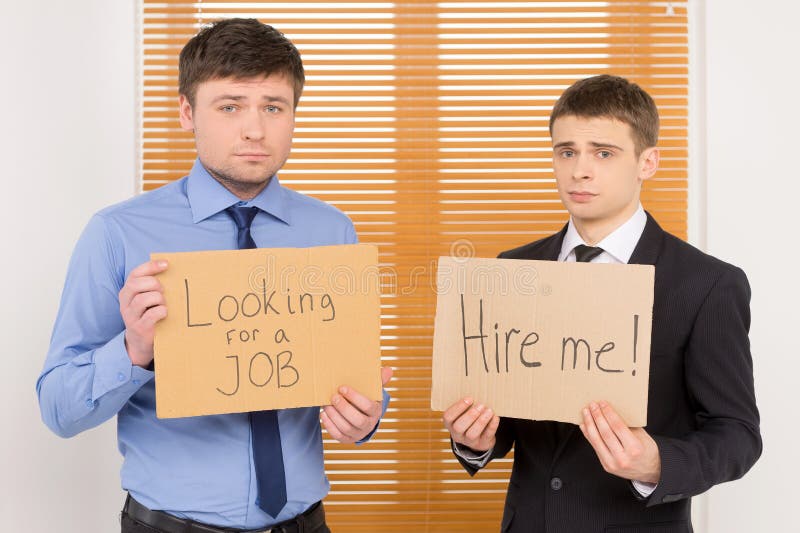 Two Unemployed Men Looking For A Job. Stock Photo - Image: 34979400