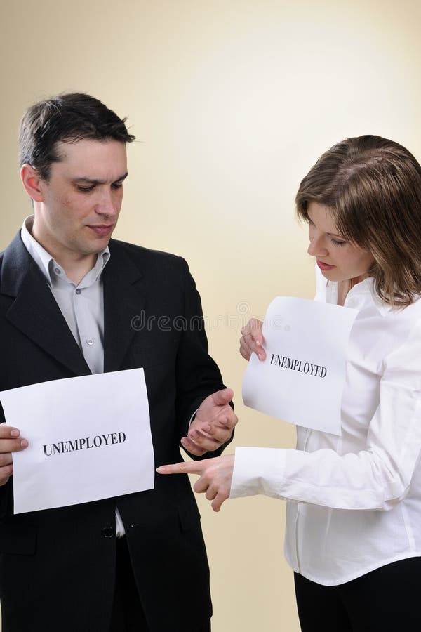 Unemployed People Fighting with Crisis Stock Photo - Image of recession ...