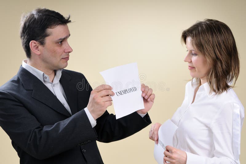 Two unemployed people stock image. Image of message, evaluating - 13701207