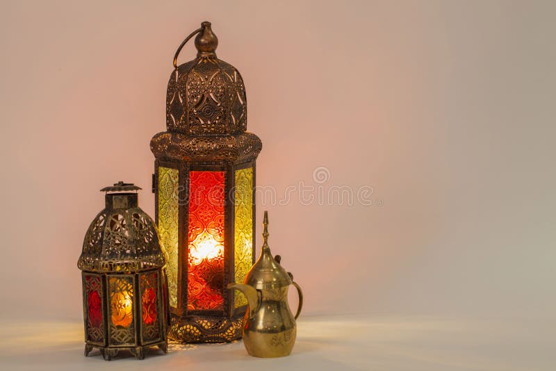 Unique Glowing Lanterns and Rosary Beads Stock Image - Image of card ...