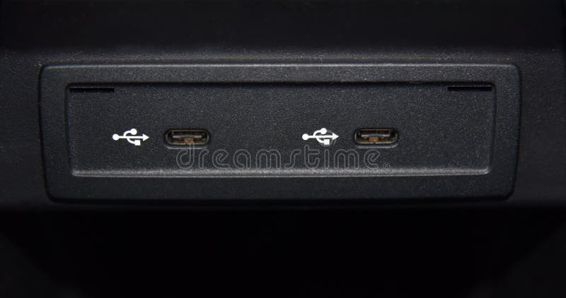 USB port in the car panel stock photo. Image of automotive - 132590562